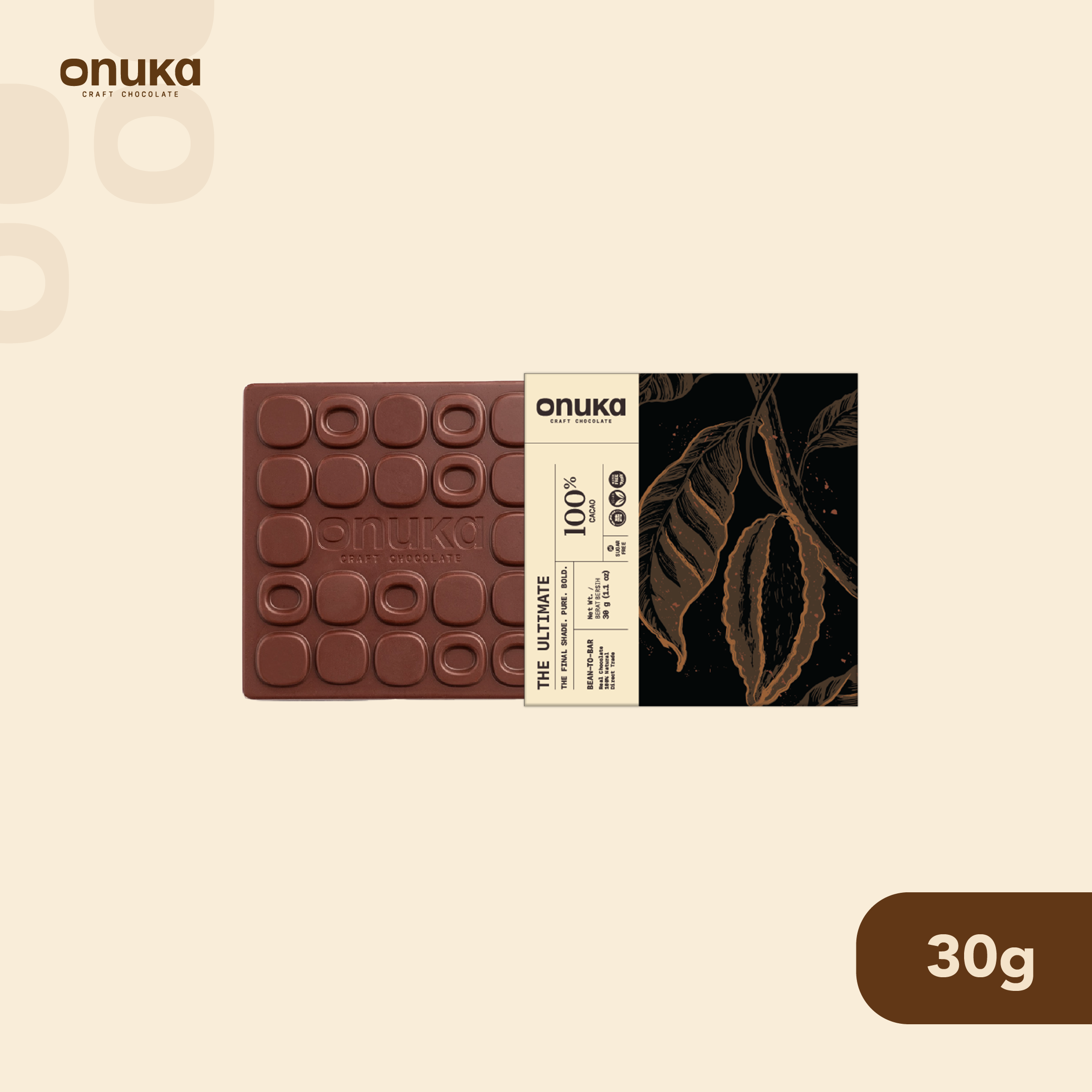 100% Dark Chocolate – Onuka Chocolate